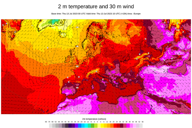 Экстремальная жара и осадки в разных регионах Северного полушария